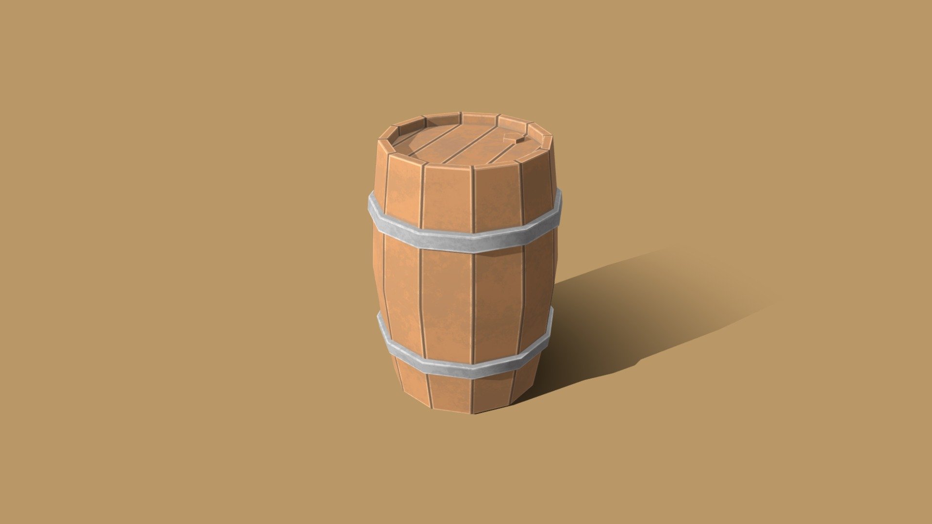 Barril - Barrel 3D Low Poly - Download Free 3D model by Solitudini ...