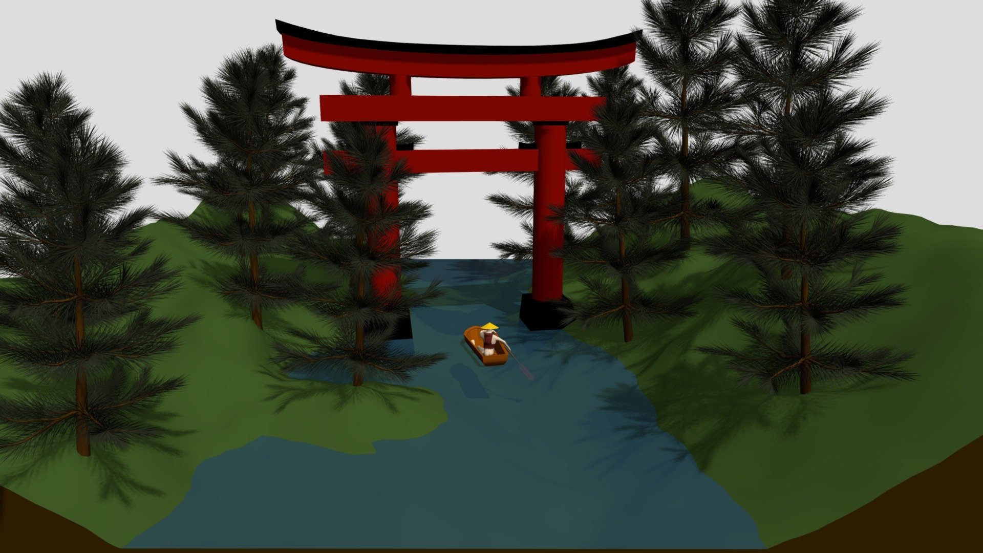 Japanese Gate | Half Done - Download Free 3D model by smithb6 [f9e88e4 ...