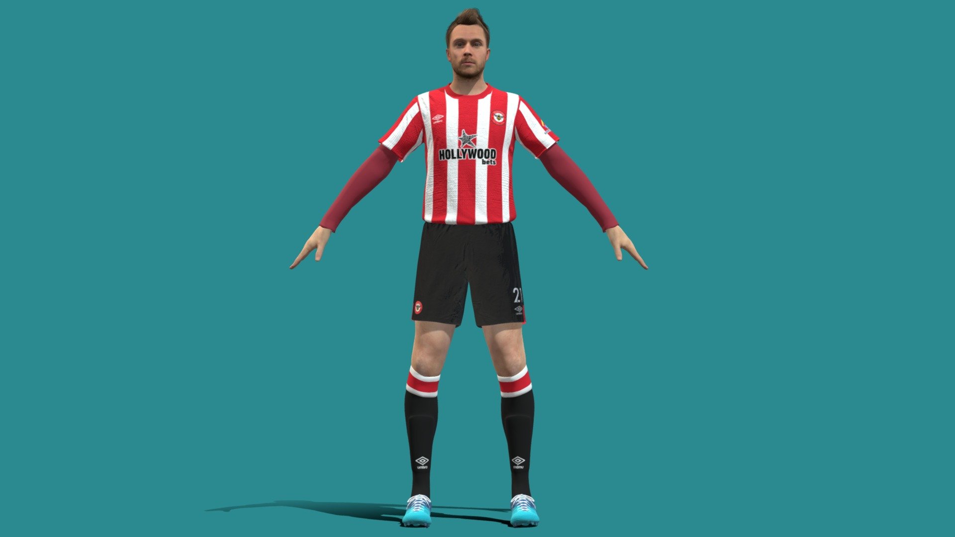 3D Rigged Christian Eriksen Brentford - 3D model by 3dpassion.net ...