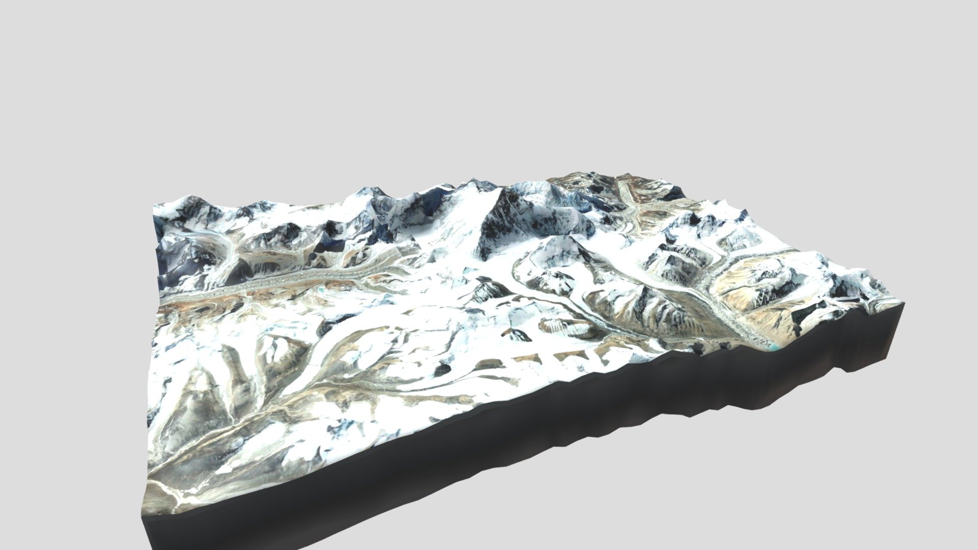 Mount Everest 3D Model - Download Free 3D model by BlenderBurbax ...
