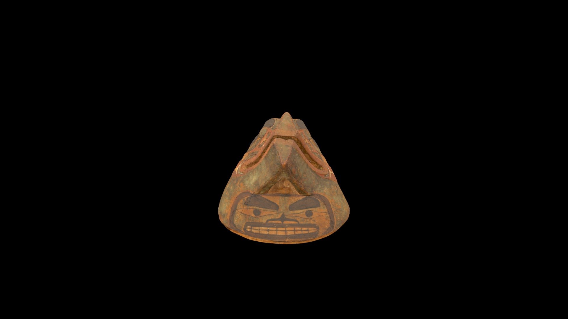 Tlingit Helmet - 3D model by Museo America (@museoamerica) [f9eb8a4 ...