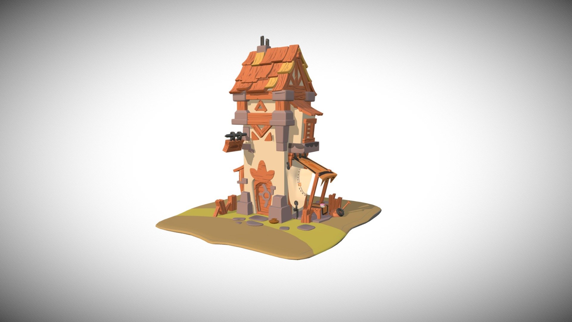 Radish shack - 3D model by Wa1wa1w0nky [f9ecc3b] - Sketchfab