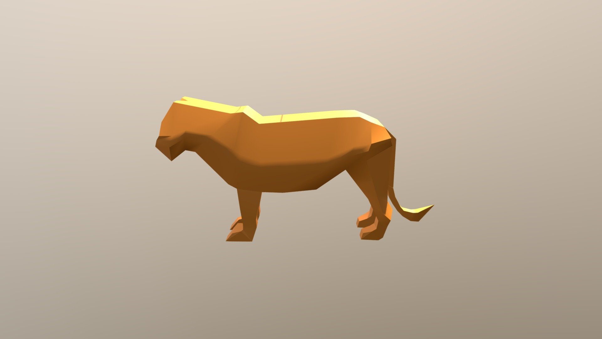 Tiger Low Poly - 3D model by BB17 [f9f04d0] - Sketchfab