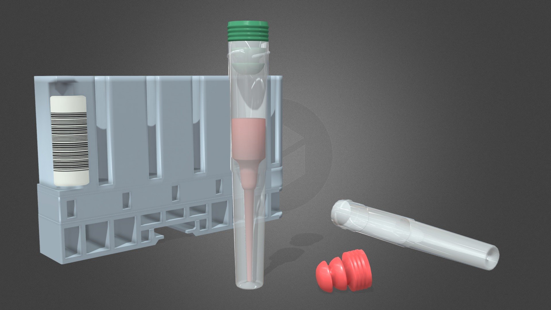 Roche Cobas Sample Tube and Tray - 3D model by LauraFromXPLAB [f9f28ba ...