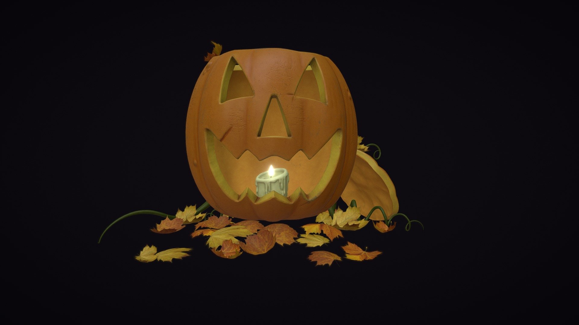Pumpkin - 3D model by alannalb [f9f719a] - Sketchfab