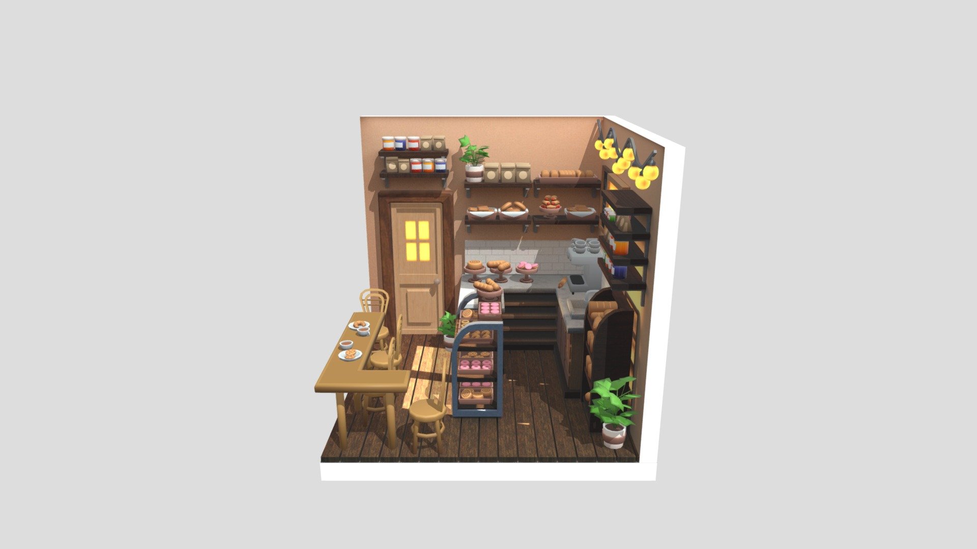 FREE_ Isometric_ Cafe - 3D model by sectest (@firattf) [f9f9610 ...