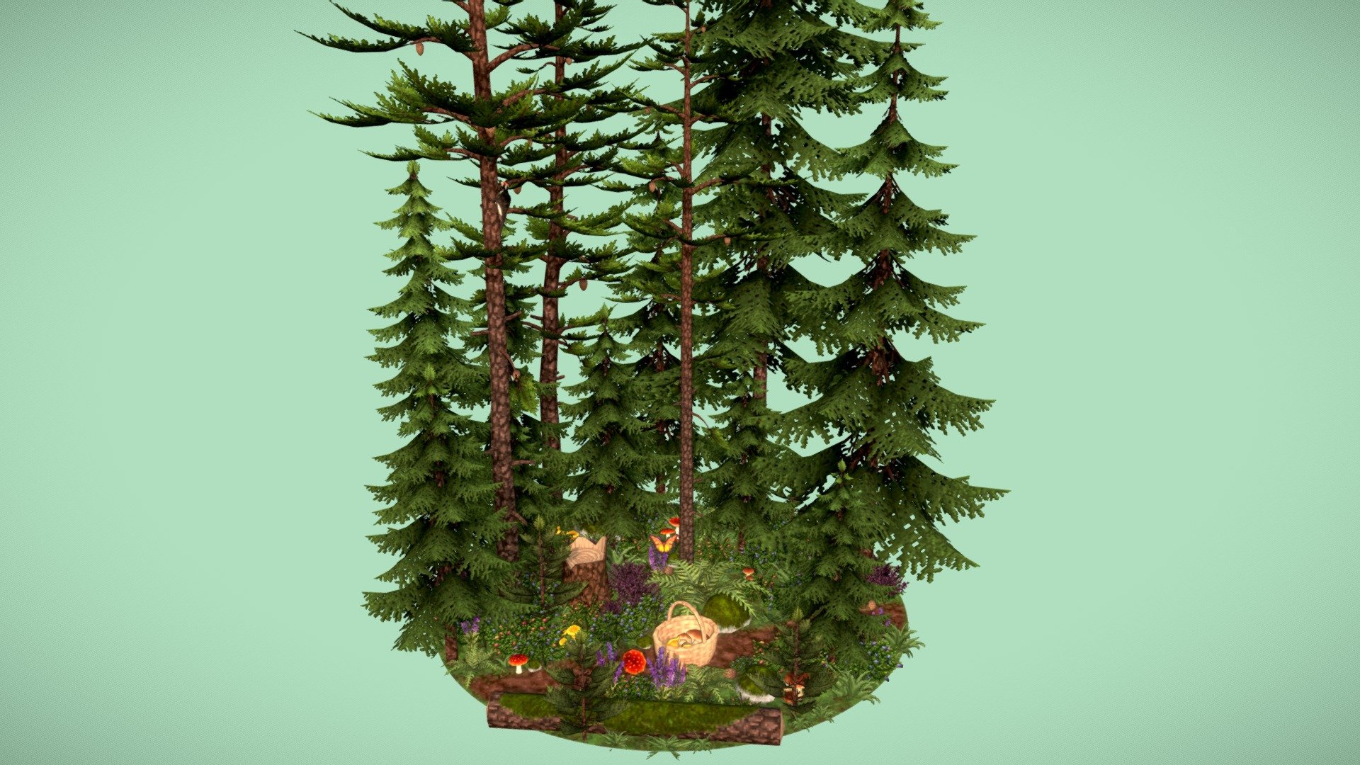 Blueberry forest - 3D model by ElectricXEgo [f9fb332] - Sketchfab
