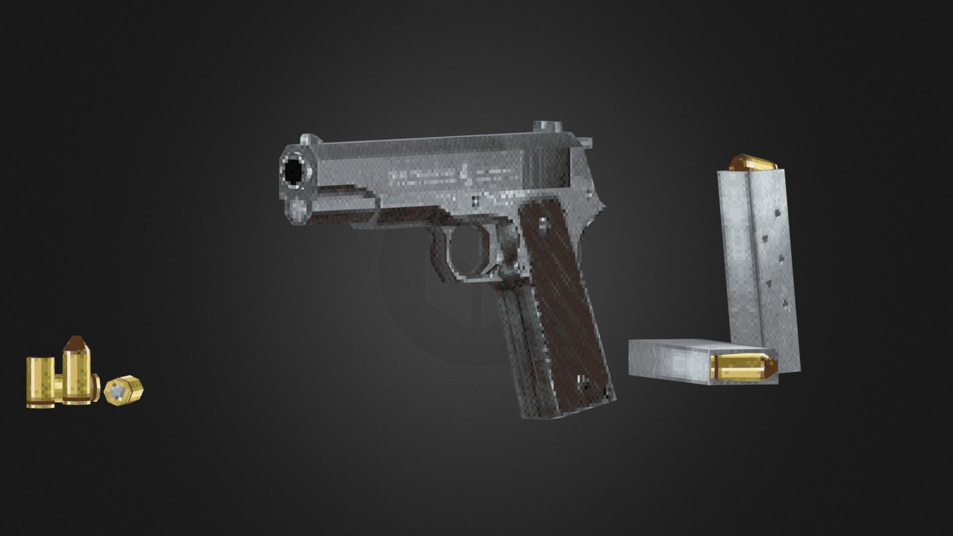 LOWPOLY - COLT M1911 - PS1 / PSX STYLE - Download Free 3D model by ...