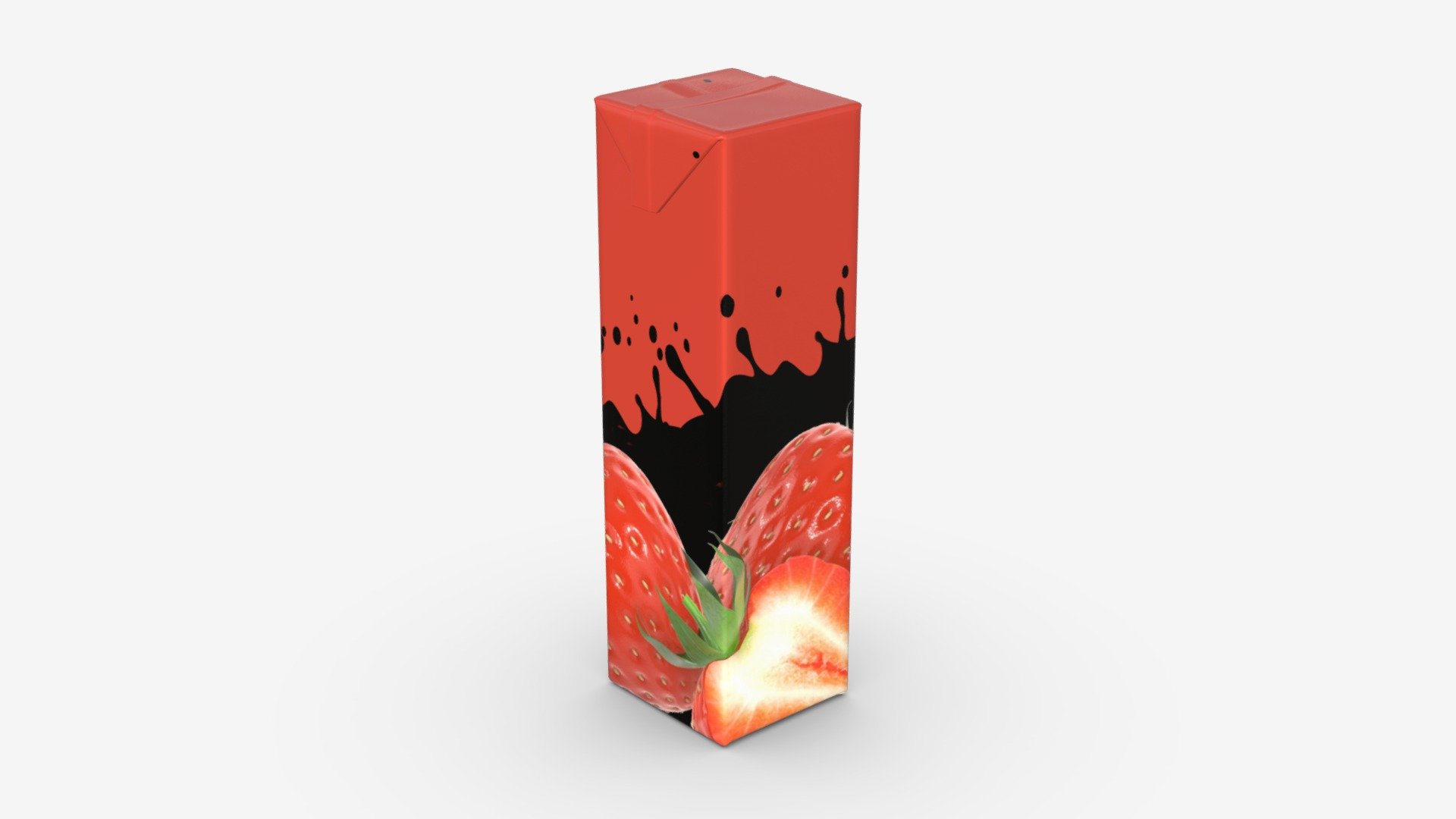 Juice cardboard box packaging 1000 ml slim - Buy Royalty Free 3D model ...