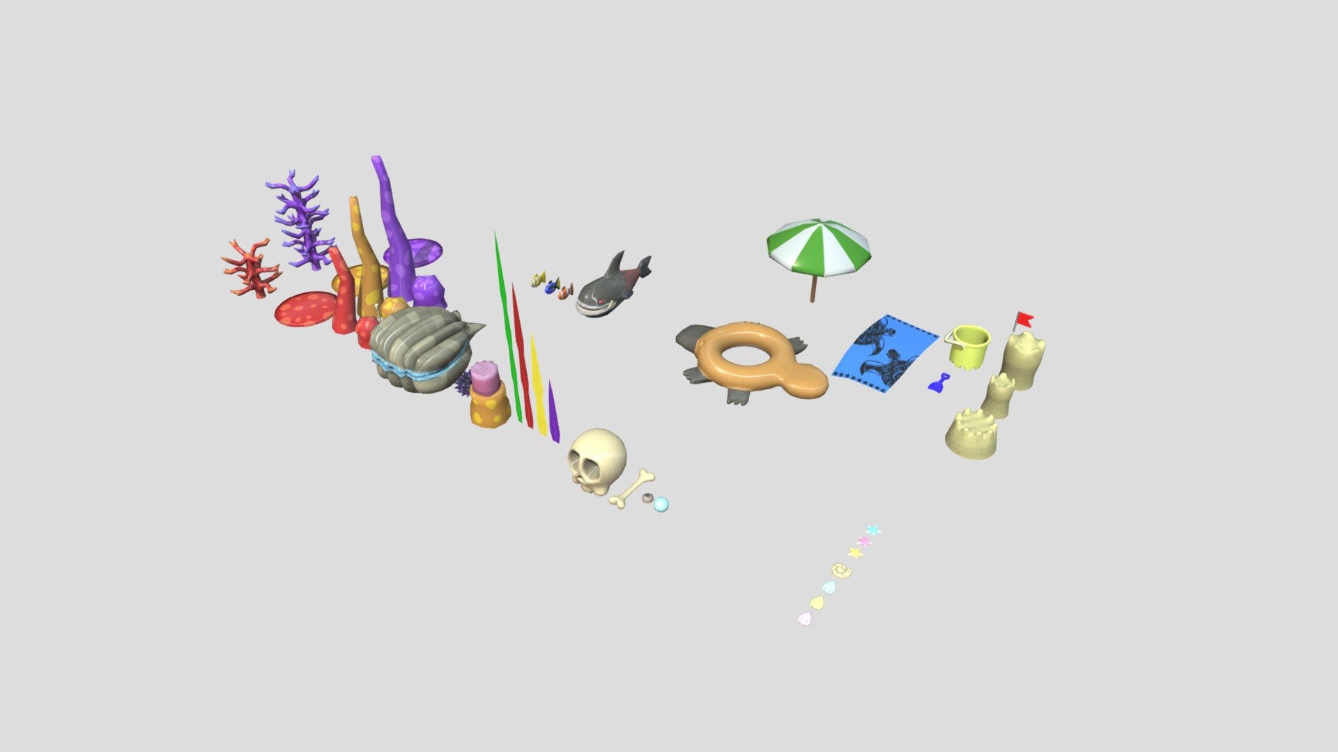 Under The Sea Props - 3D model by Xnaut (@Xnautt) [f9fe21e] - Sketchfab