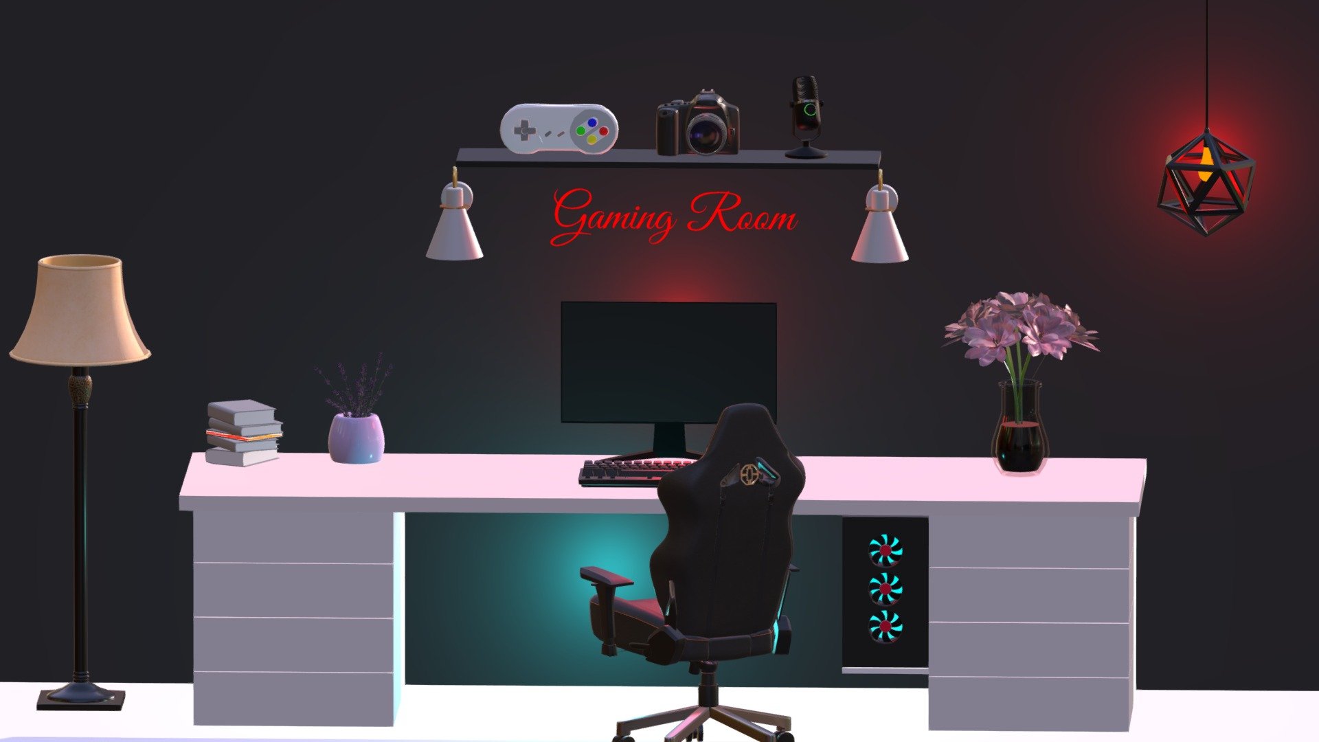 Gaming Room4 - Download Free 3D model by Shabeer Ahmed (@ShabeerAhmed ...