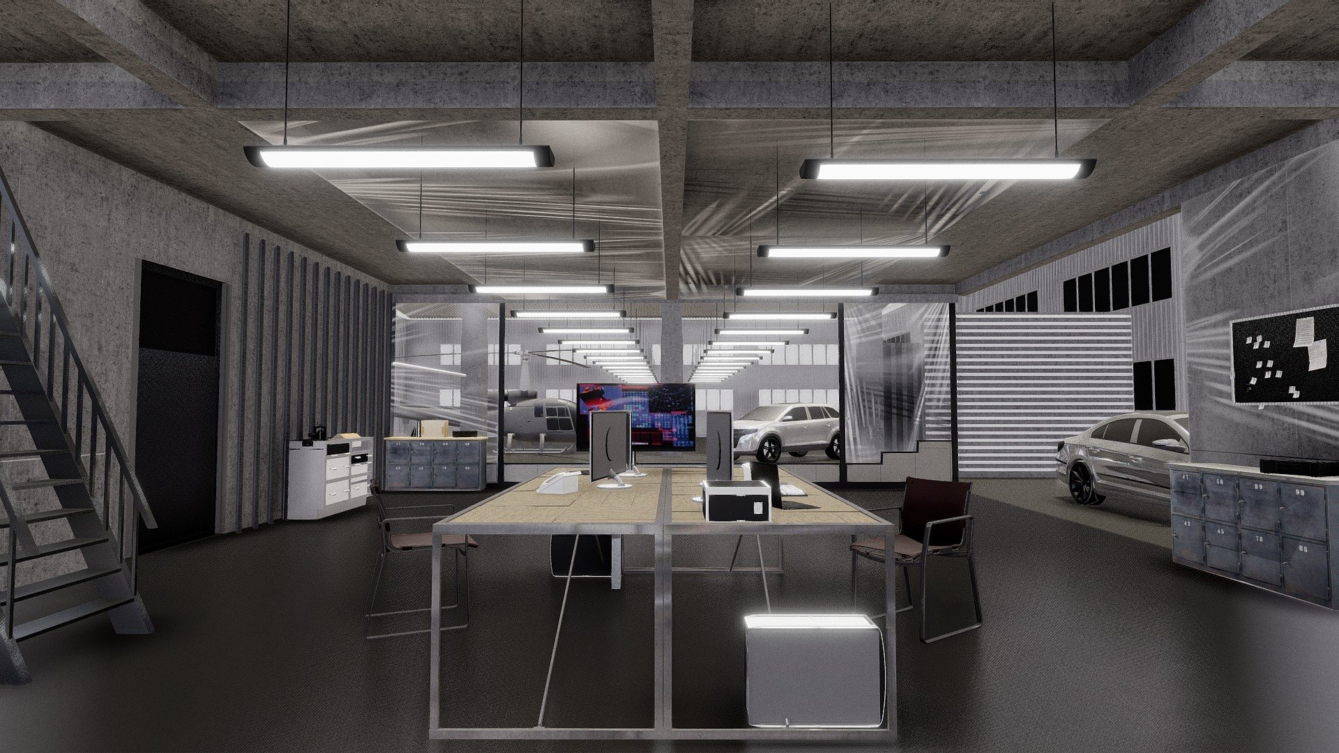 Secret Service office interior - Buy Royalty Free 3D model by okotaru ...