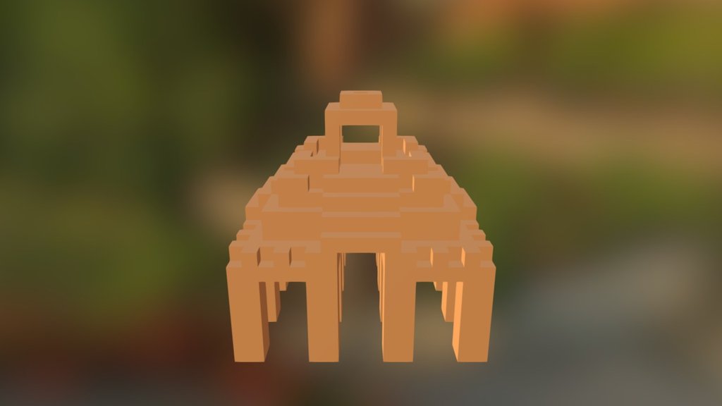 Pixel Art/Voxel Art (Temple) - Download Free 3D model by Alex_F ...