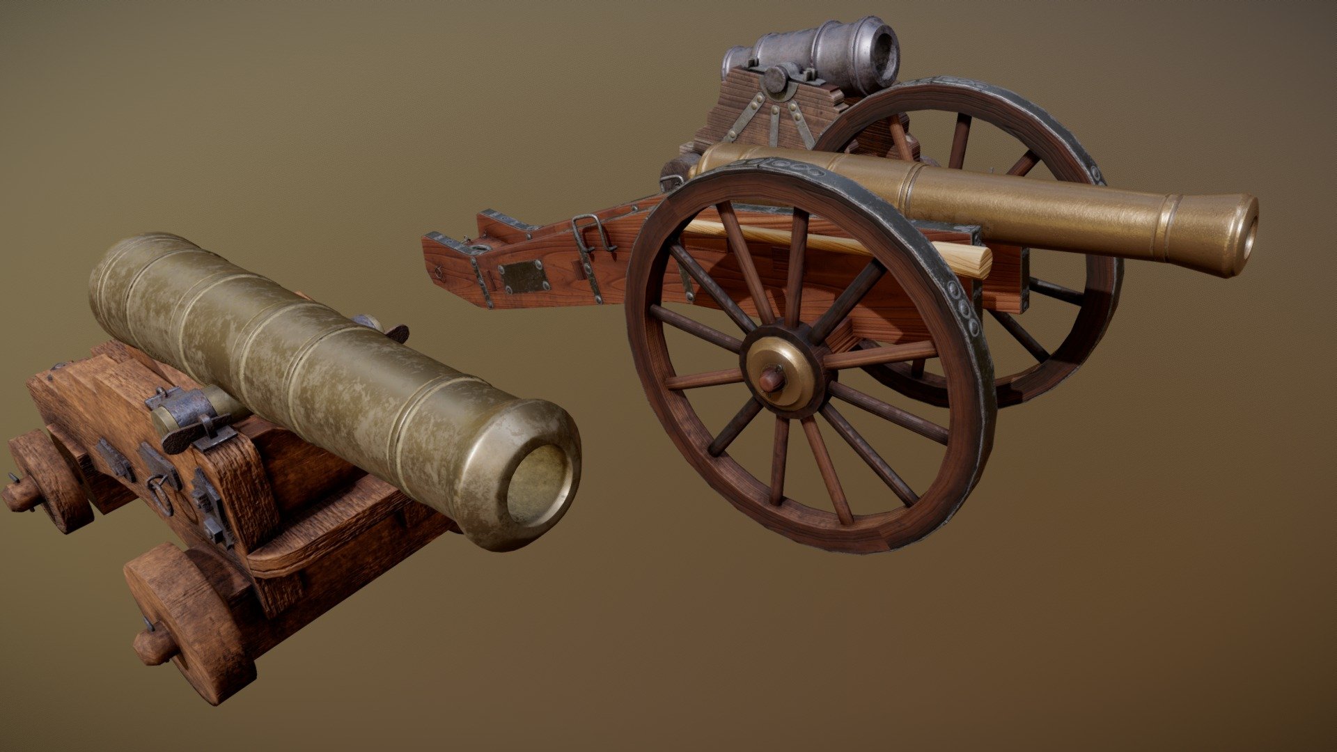 Realistic Medieval Cannons Pack - Buy Royalty Free 3D model by Valday ...