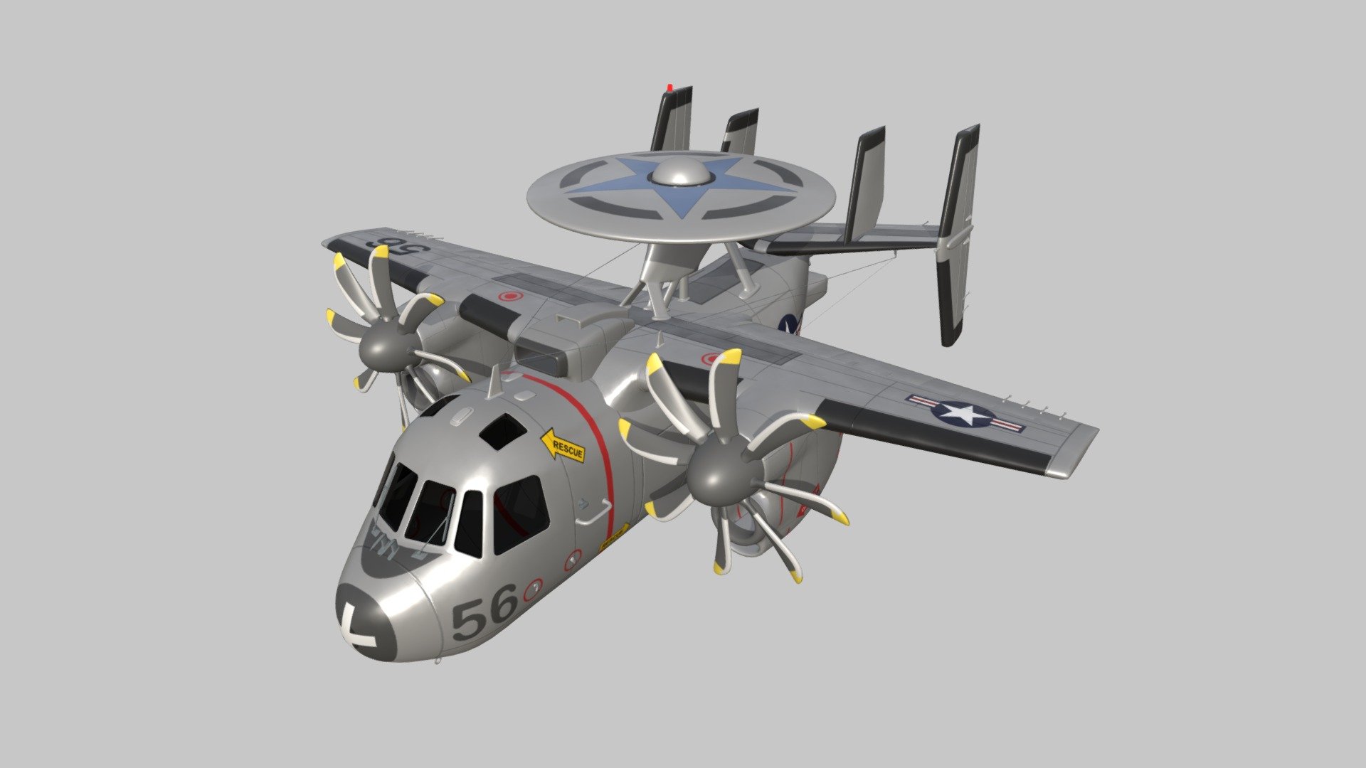 E-2 Hawkeye Mini - Buy Royalty Free 3D model by Sofyan Kurniawan ...