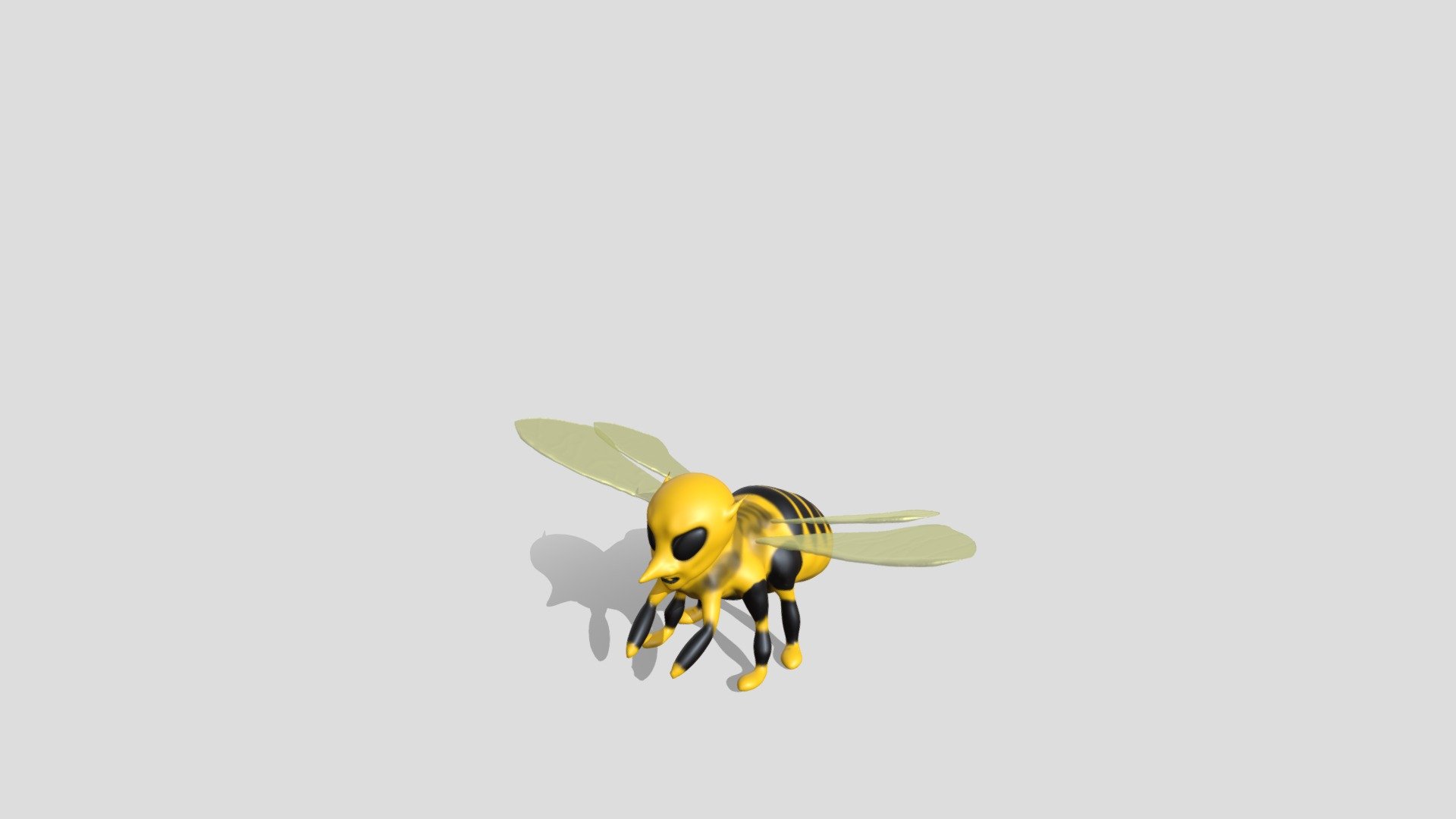 Bee with human head - 3D model by Denis Spap (@denisspap) [fa06b37 ...