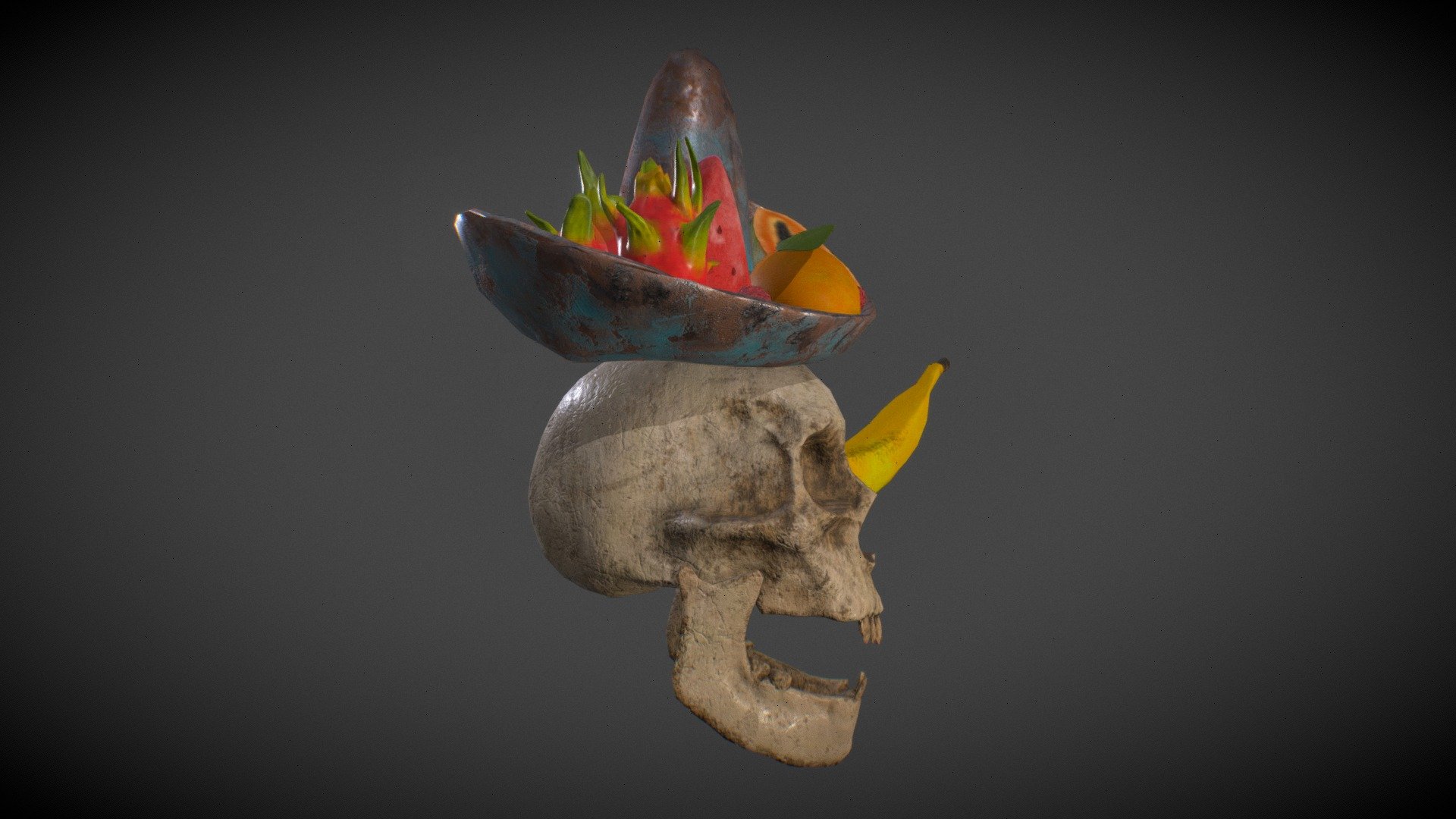 Fruity Skull - 3D model by Anna Kashcheeva (@annoushkaksv) [fa08c61 ...