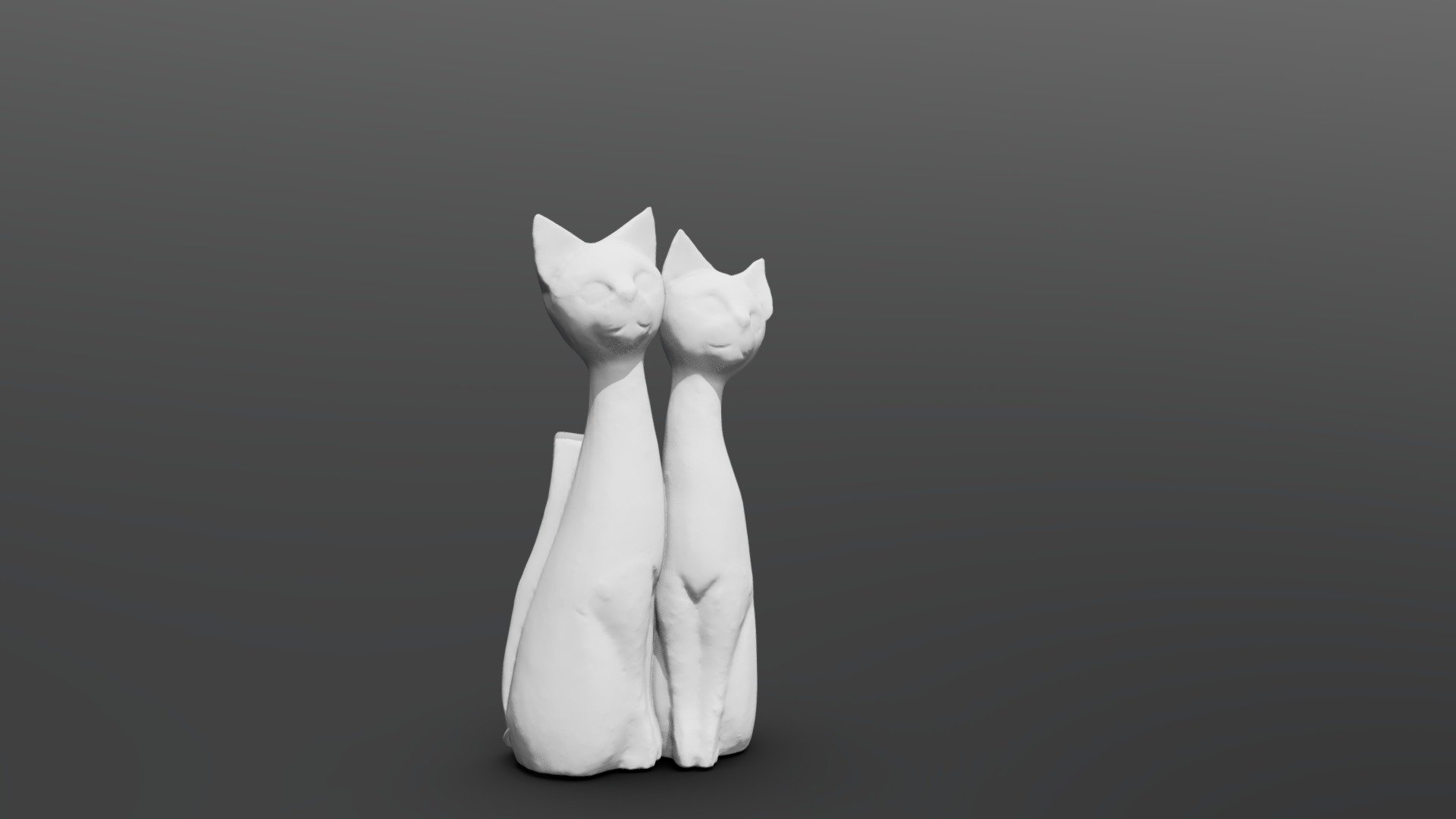 Two cats - 3D model by Euan Mitchell (@tigg) [fa09d4a] - Sketchfab