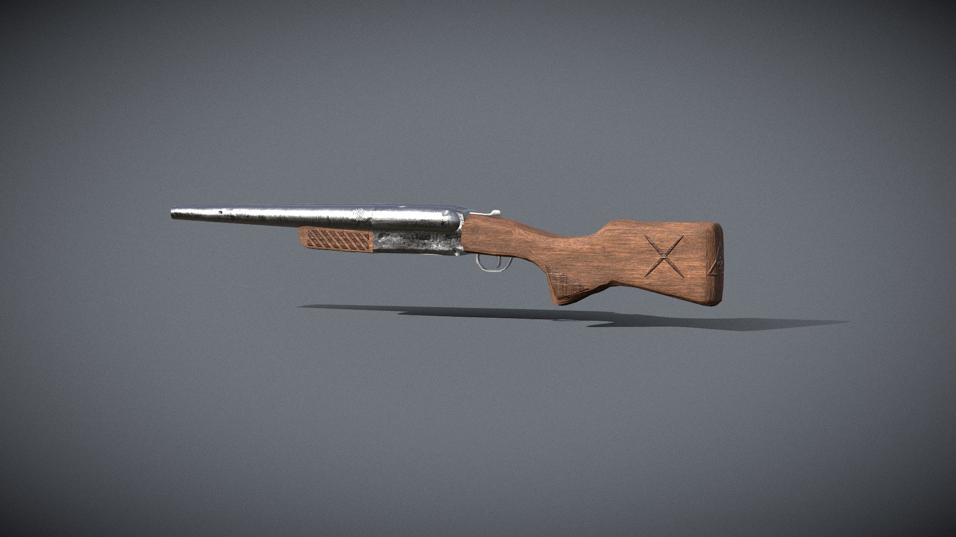 Double Barrel Shotgun - 3D model by Cal Millward (@CallumMillward ...