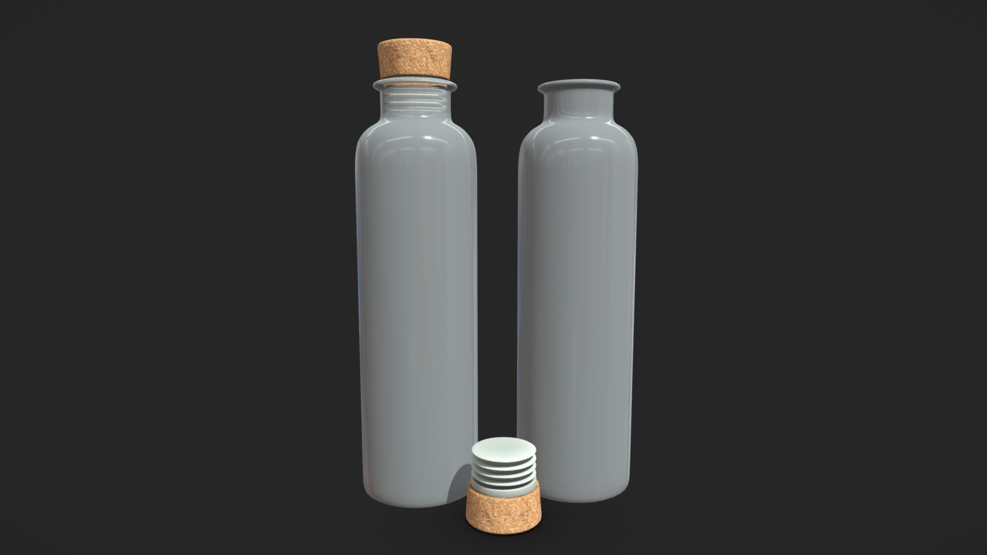 Water Bottle With Cork - Buy Royalty Free 3D model by We3Do ...