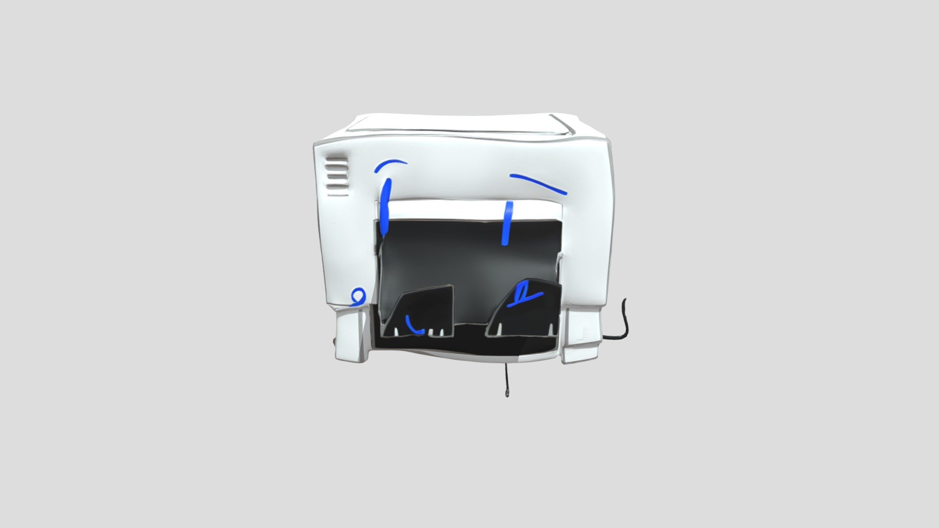 cartoon printer with expression - 3D model by Rock (@ryanwubbox ...