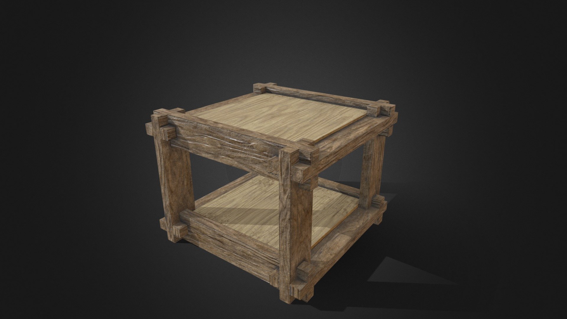 Wooden Low Table - Download Free 3D model by Simon Laisné (@350rdlc.sl ...
