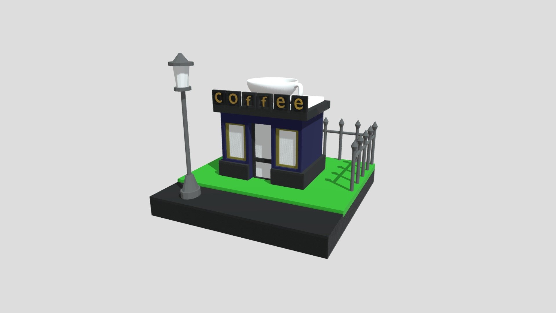 coffee shop model - Download Free 3D model by madeintridi [fa19611 ...