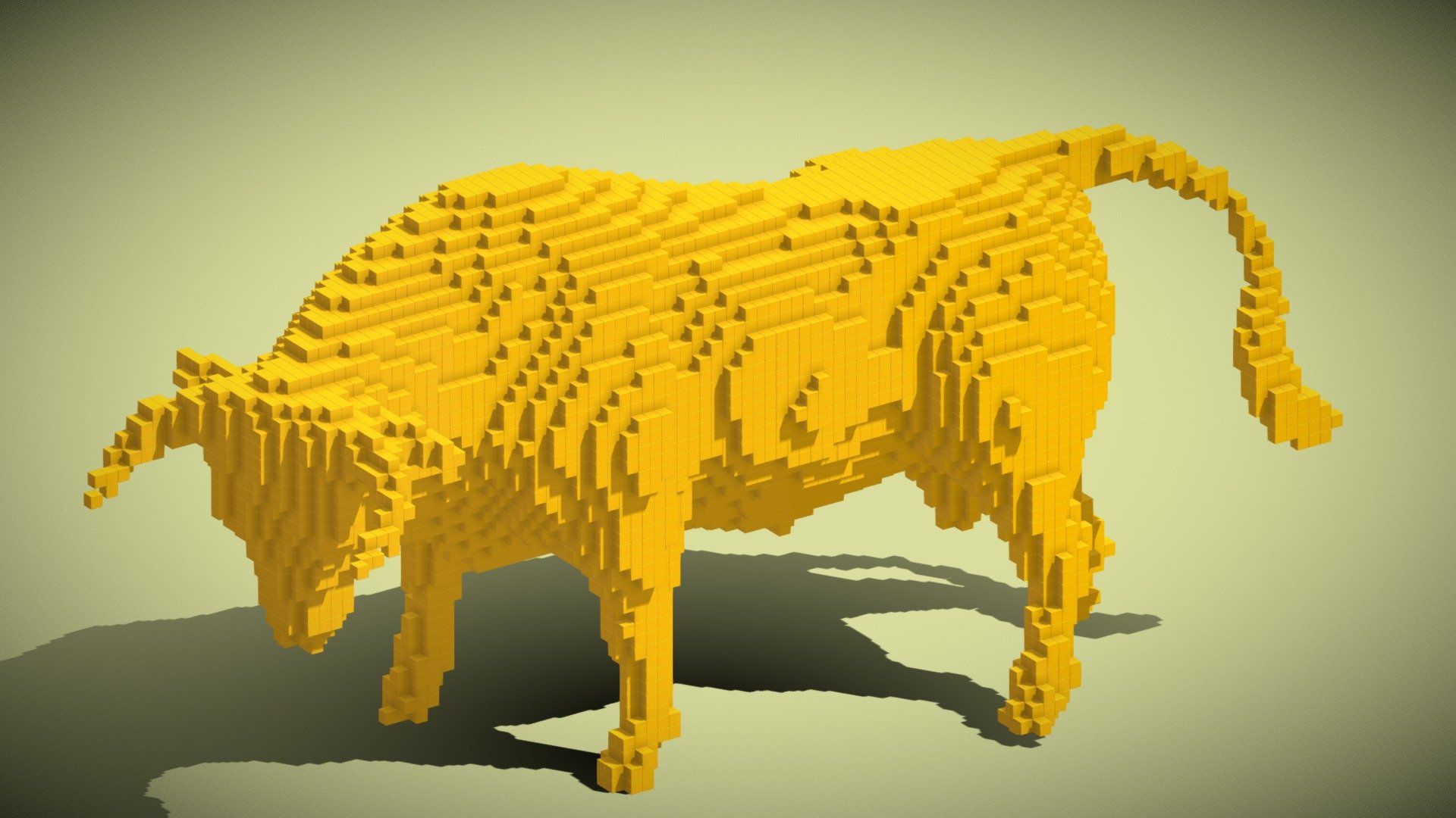 Pixel_Bull - Buy Royalty Free 3D model by Giimann [fa1b5e5] - Sketchfab ...