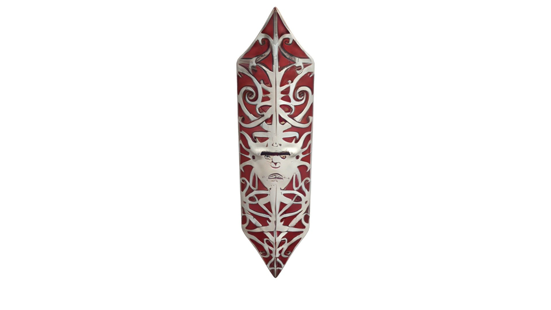Ornate tribal shield with intricate carvings - 3D model by kehem44 ...