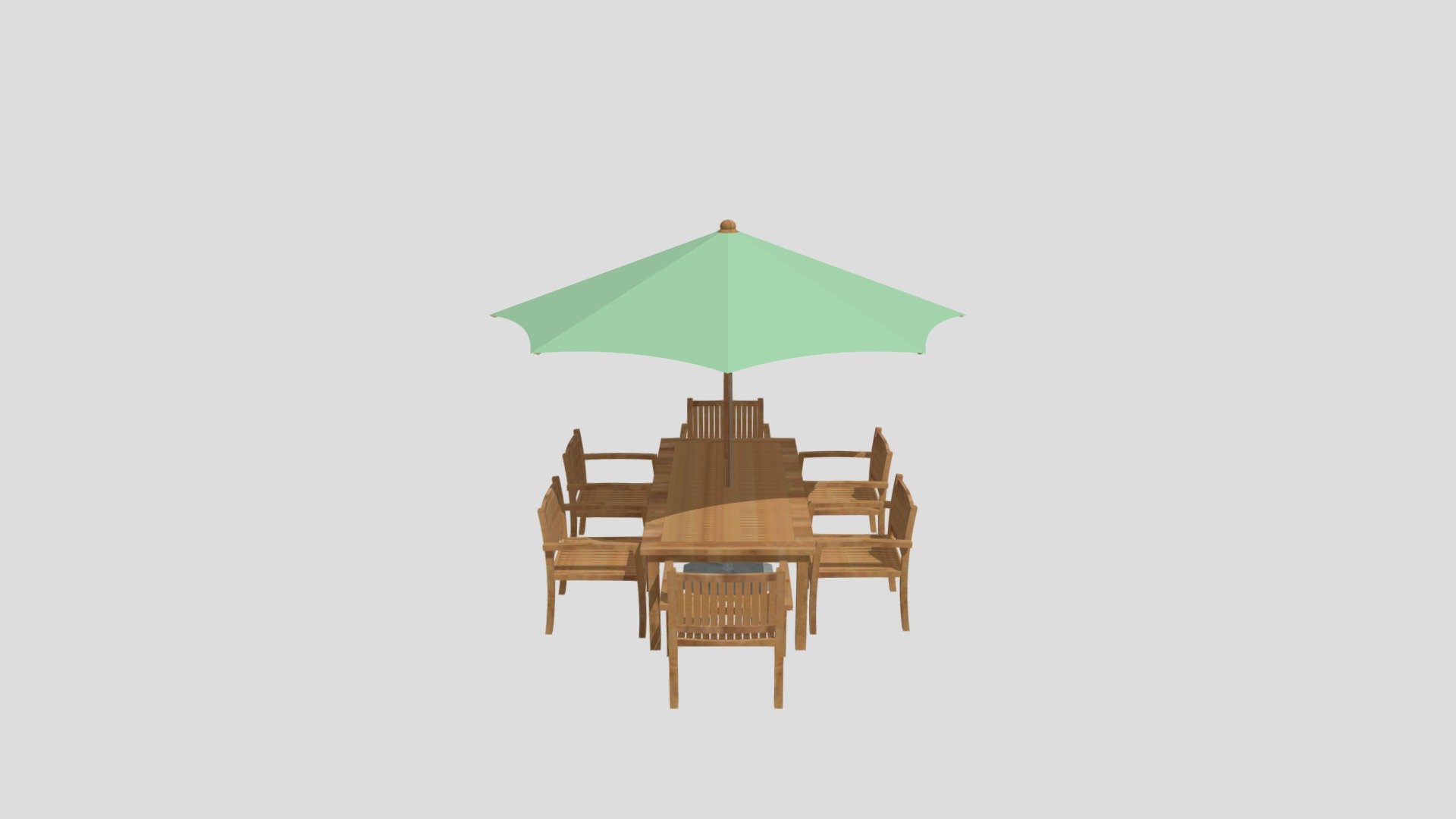 Table Set 2 Met Parasol - 3D model by FD-paffie [fa2b233] - Sketchfab