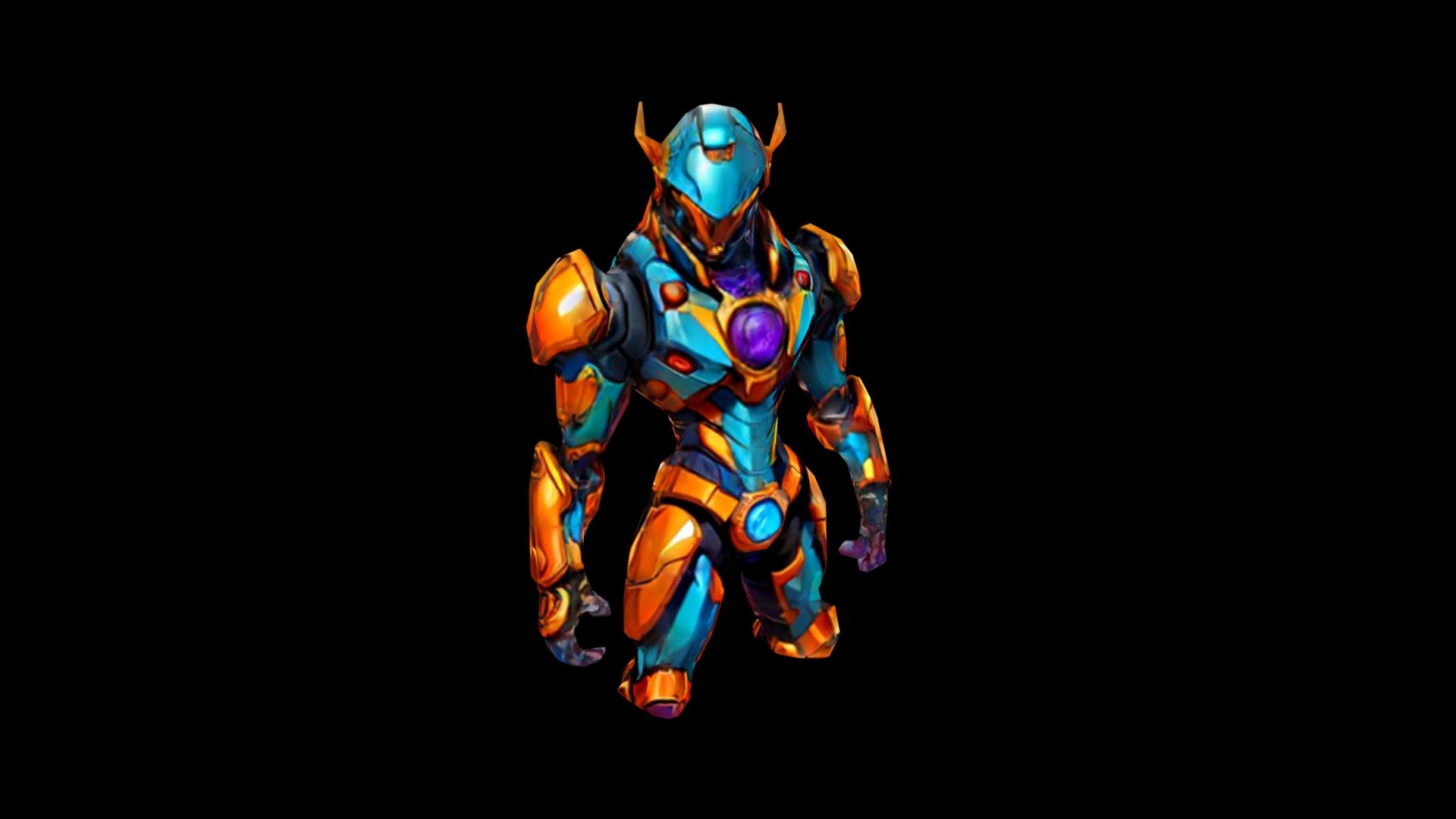 Armored superhero with futuristic suit and metal - Download Free 3D ...