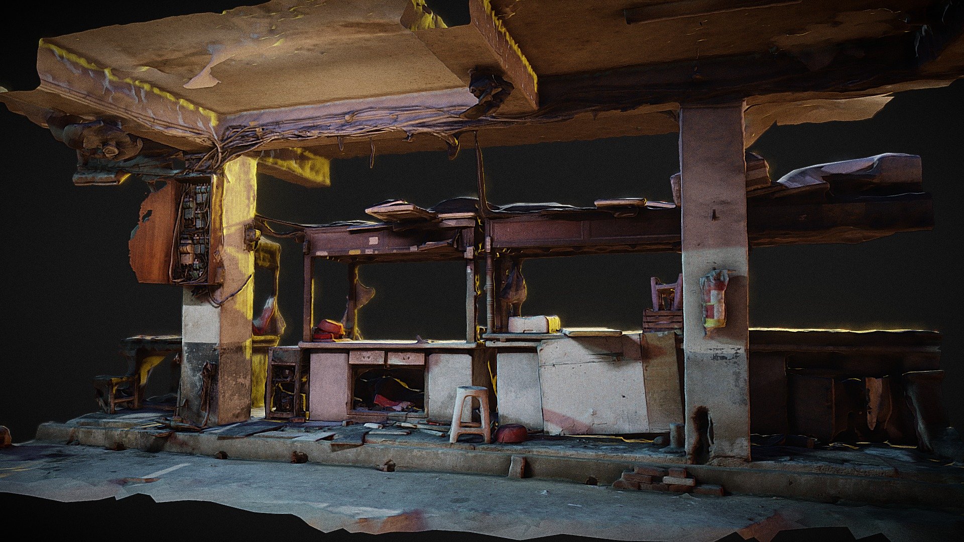 traditional market - 3D model by BirdChen (@bird219) [fa2c7d2] - Sketchfab