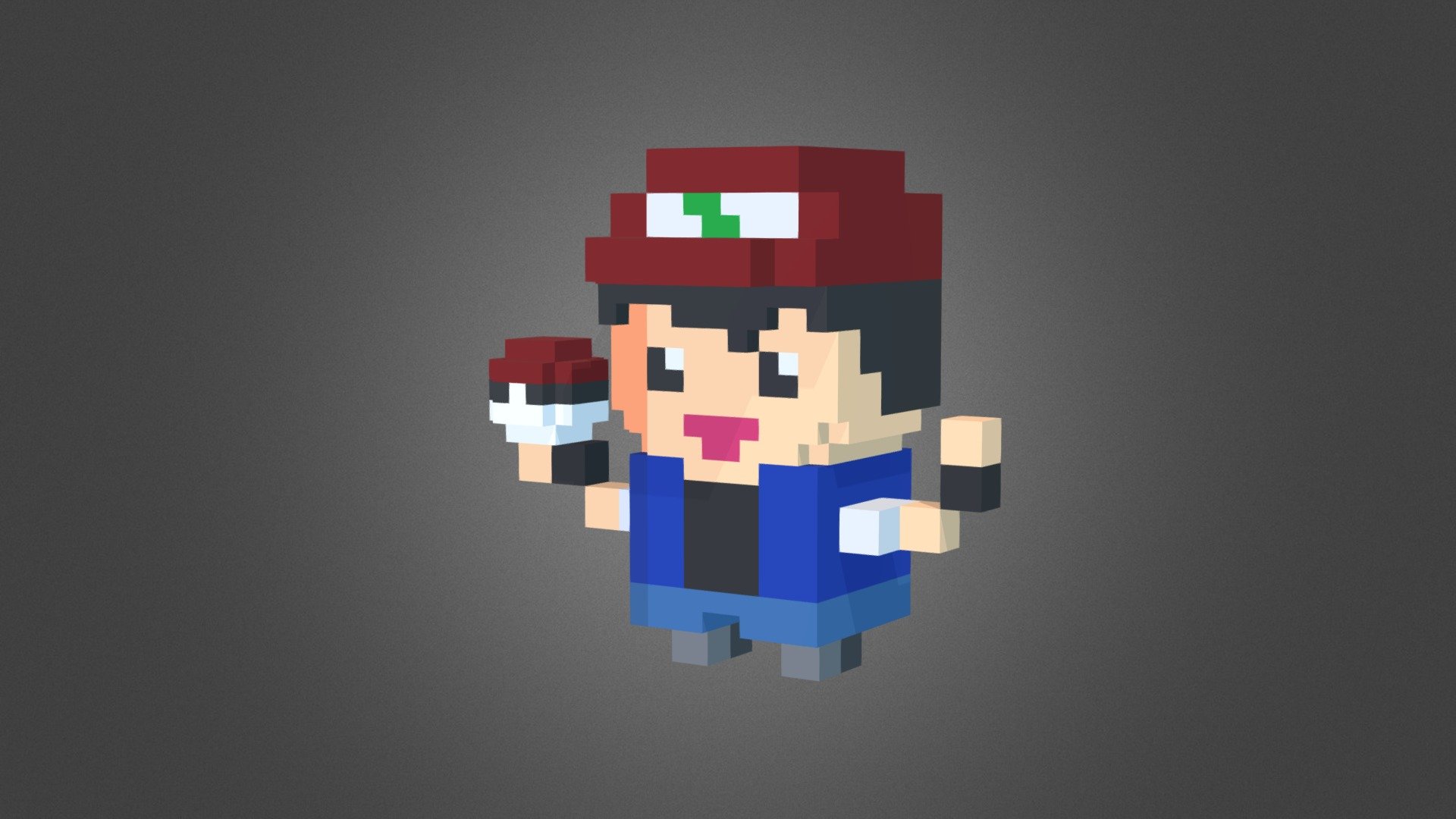 Ash Ketchum Voxel - 3D model by emshea [fa2e1b1] - Sketchfab