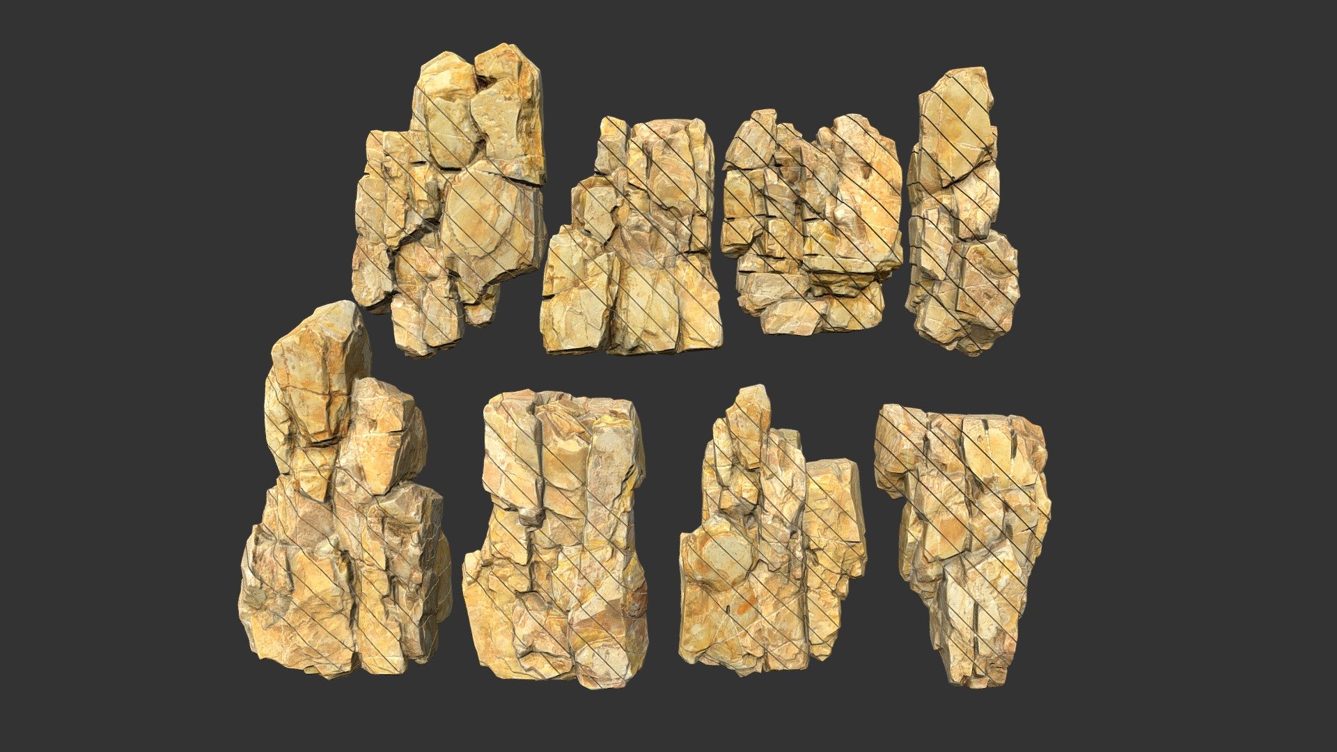 Modular Cliff Rocks - Buy Royalty Free 3D model by Mega 3D ...
