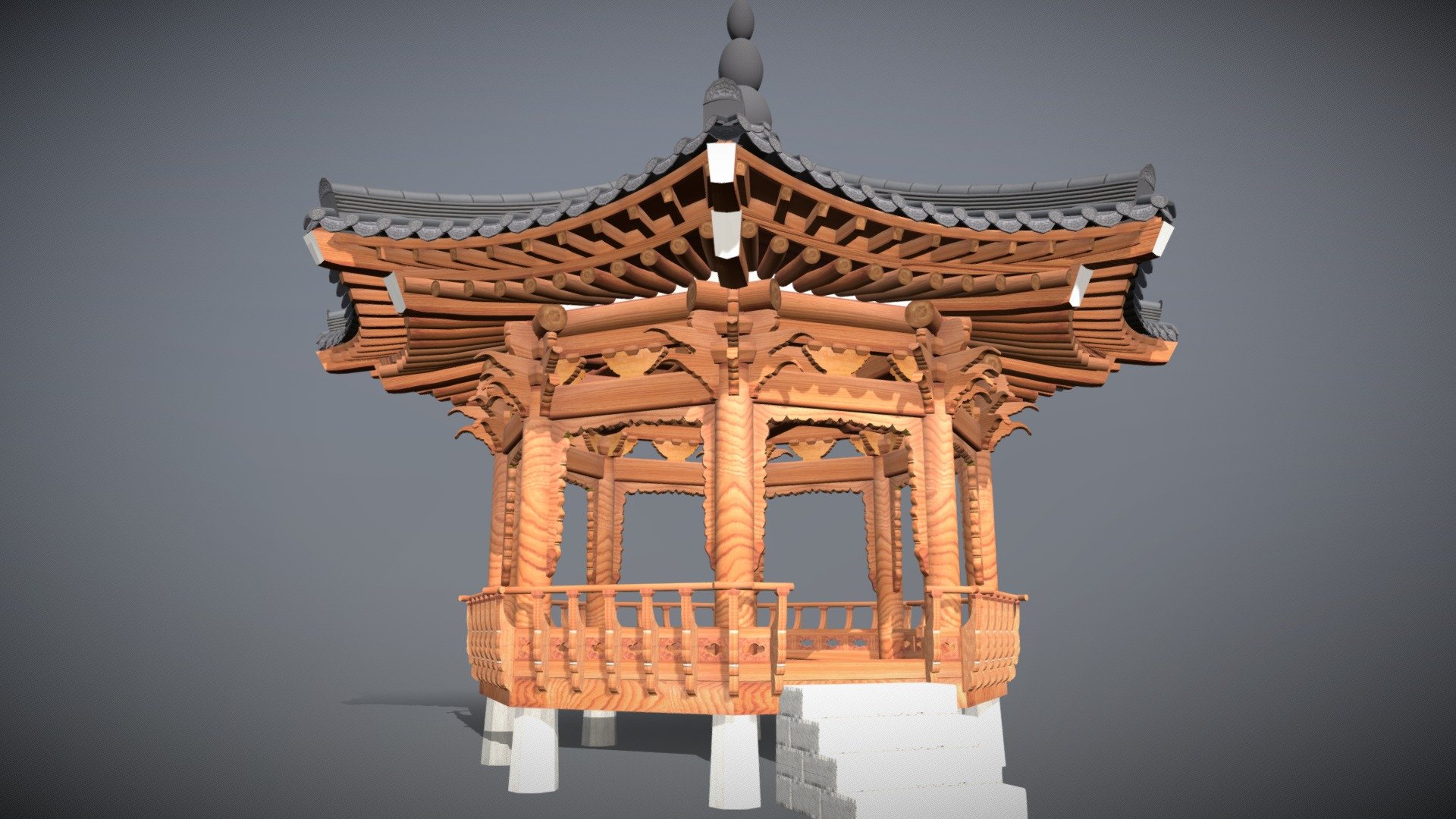 octagonal pavilion - Buy Royalty Free 3D model by hanok3d (@yjs50000 ...