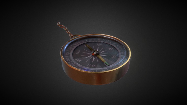 Gold compas - 3D model by sanikoo109 [fa37d0c] - Sketchfab