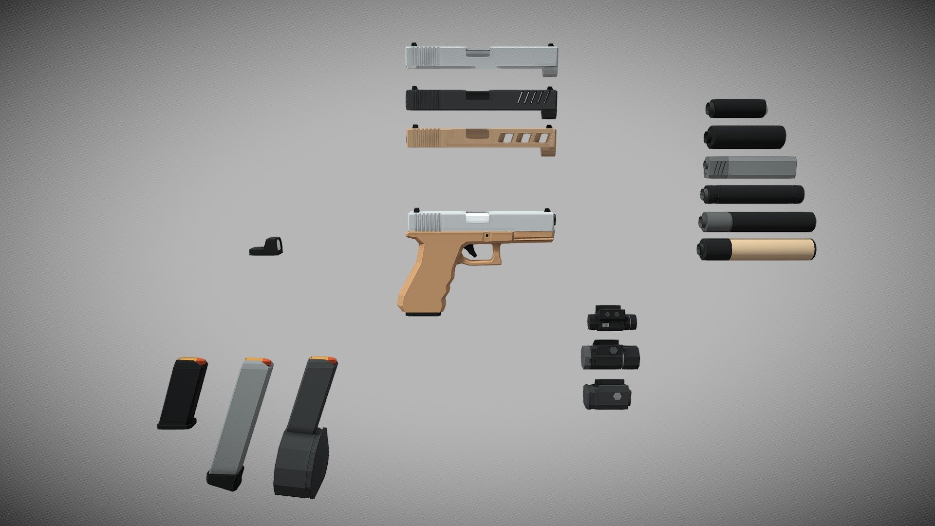 LOW POLY pistol - Download Free 3D model by IVA (@dxmhl) [fa381ed ...