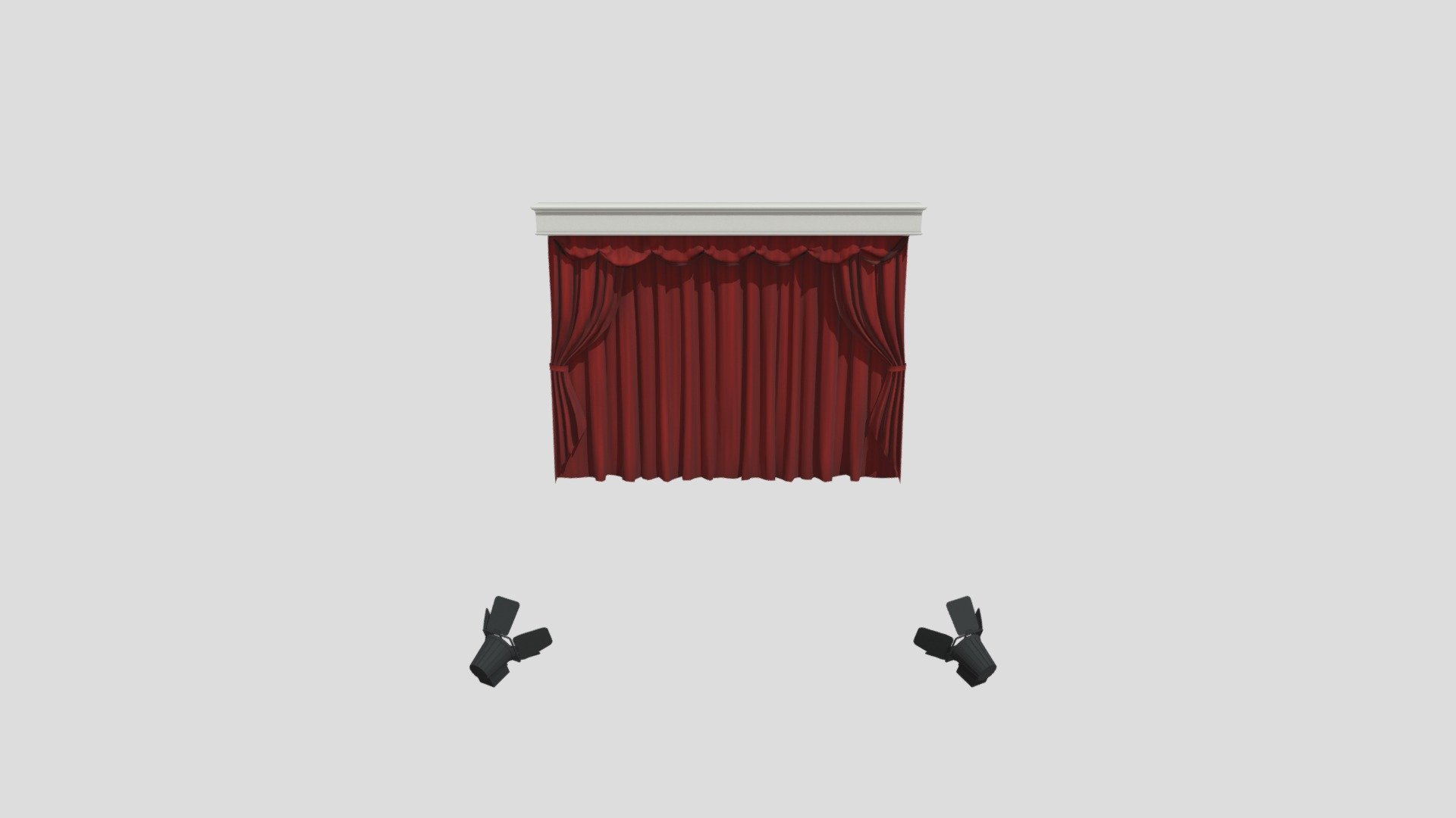 Curtain with animation - 3D model by arpoint [fa3f84d] - Sketchfab