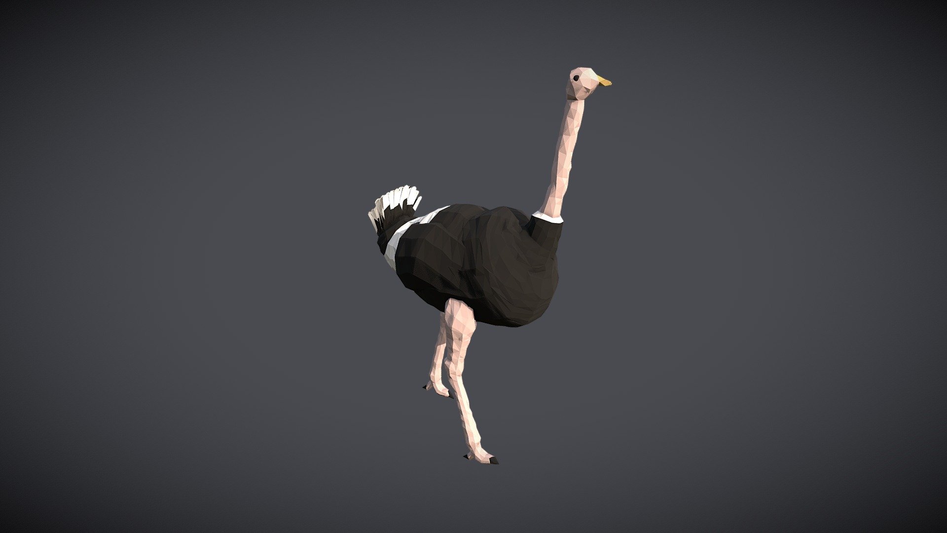 Low-Poly Ostrich - Buy Royalty Free 3D model by Incod ART 3D (@incodart ...