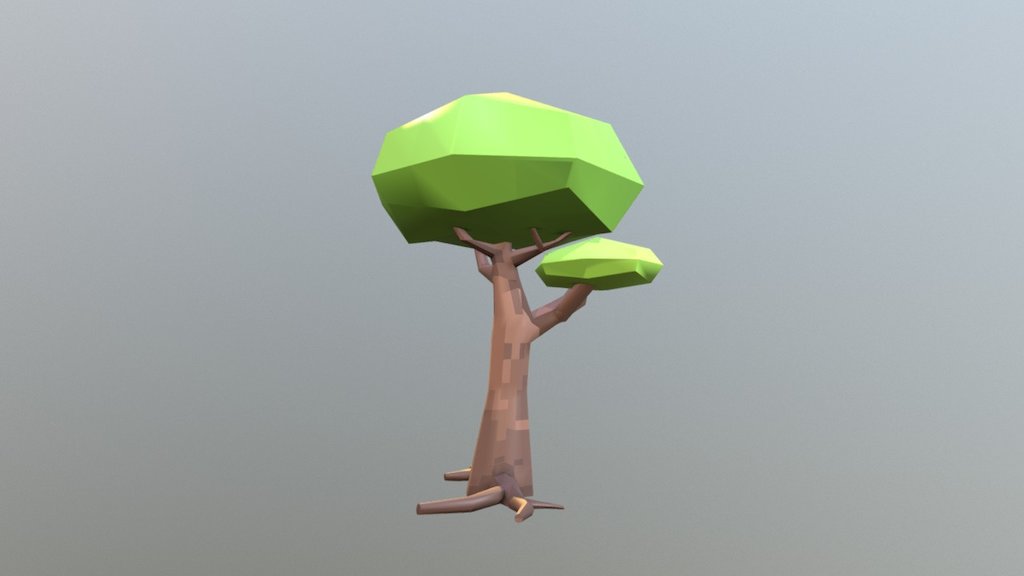 Tree Low Poly - 3D model by Checos [fa54087] - Sketchfab