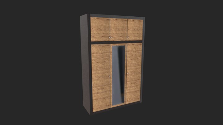 Wardrobe-wood-texture 3D models - Sketchfab