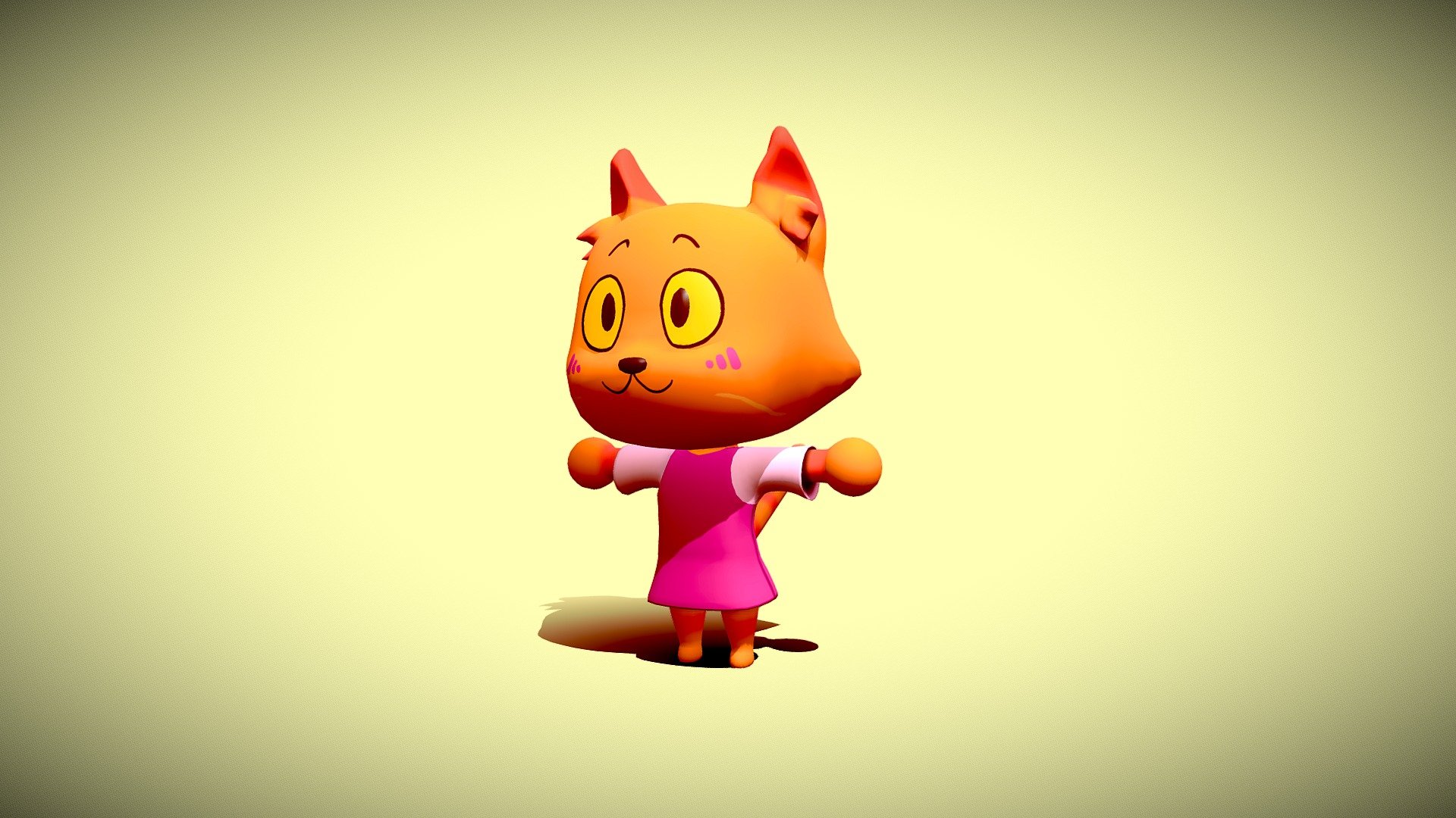 Cat character - 3D model by ANDRIESvdHEIDE [fa55c02] - Sketchfab