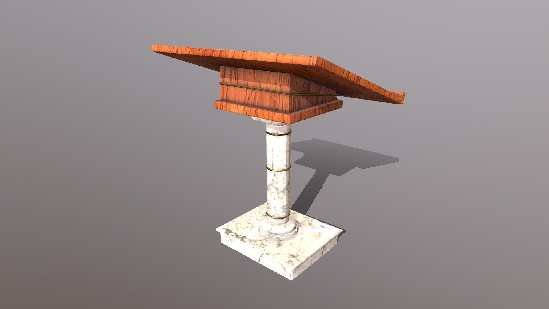 Marble Wood Lecturn - Buy Royalty Free 3D model by AnshiNoWara [fa5bb57 ...