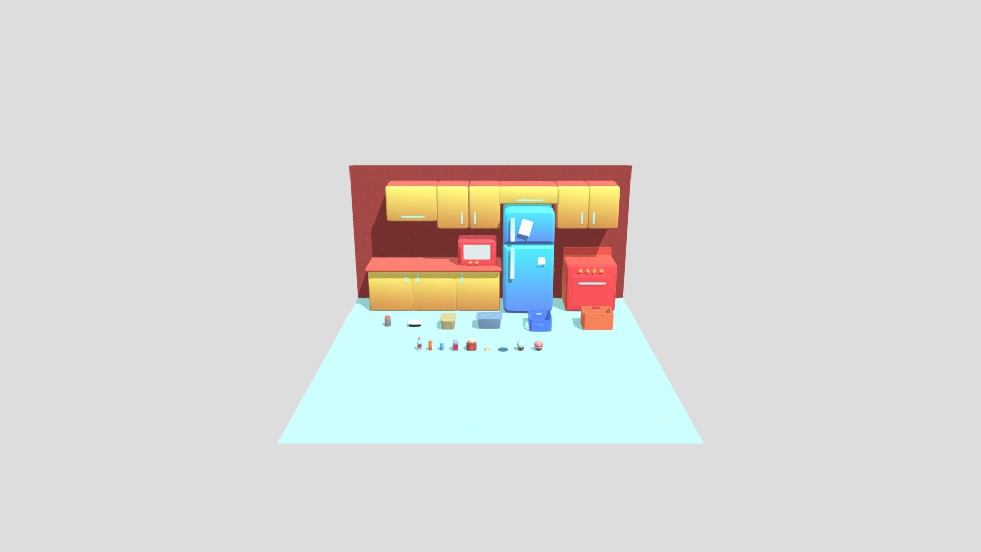 Hypercasual Kitchen - 3D model by outsorceress [fa5d4e7] - Sketchfab