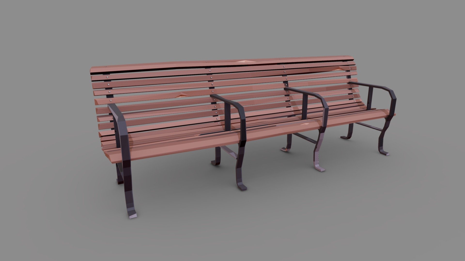 Colonial British Railway Station Bench | LowPoly - Buy Royalty Free 3D ...