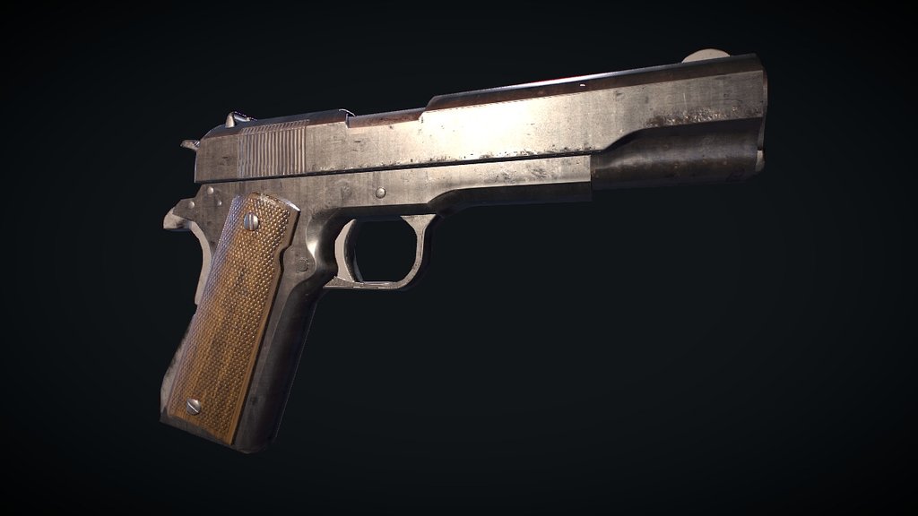 Colt m1911-A1 - 3D model by thomas.ghekiere [fa5e845] - Sketchfab