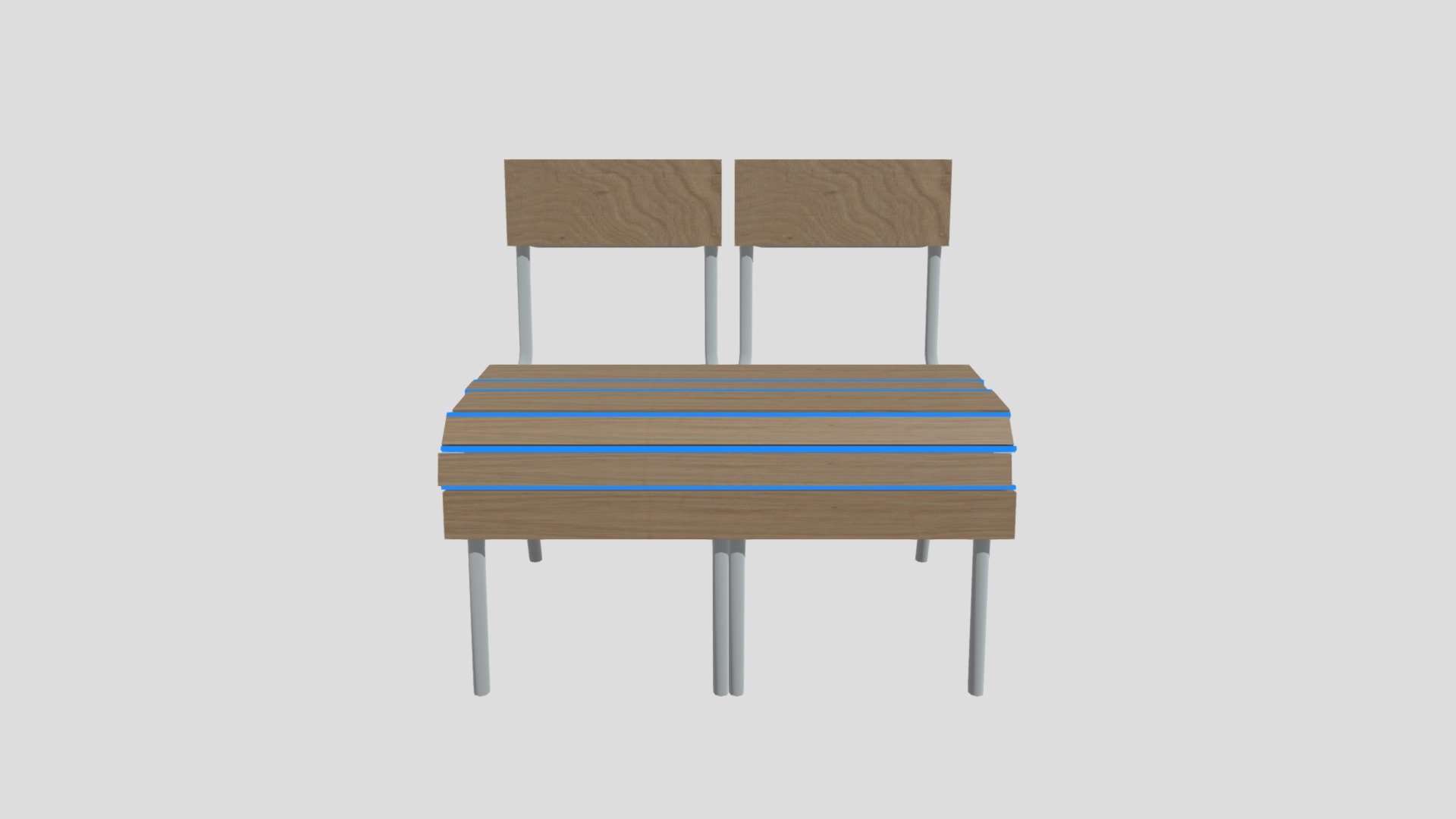 Chaise banc - 3D model by ishamkabdani [fa62810] - Sketchfab