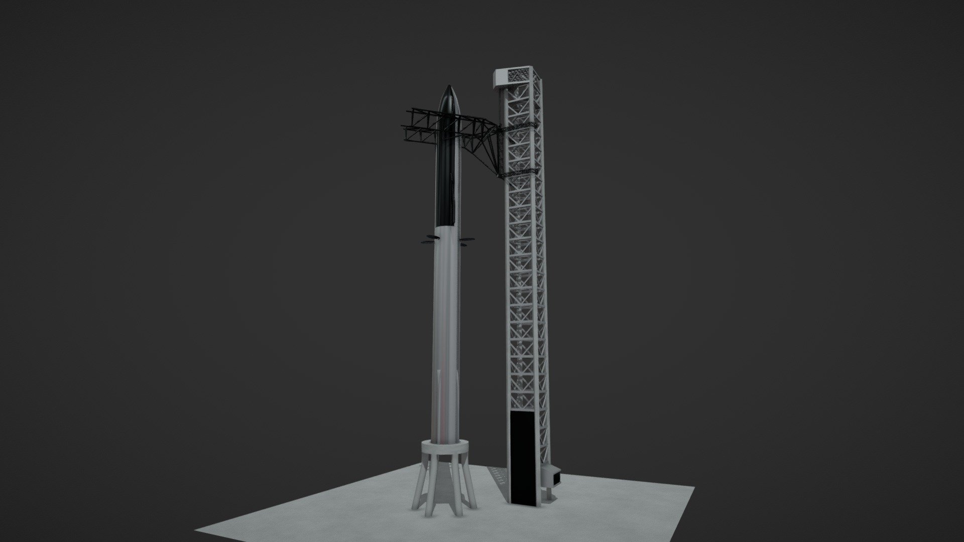 Starship Launch & Catch Tower - Buy Royalty Free 3D model by 5th ...