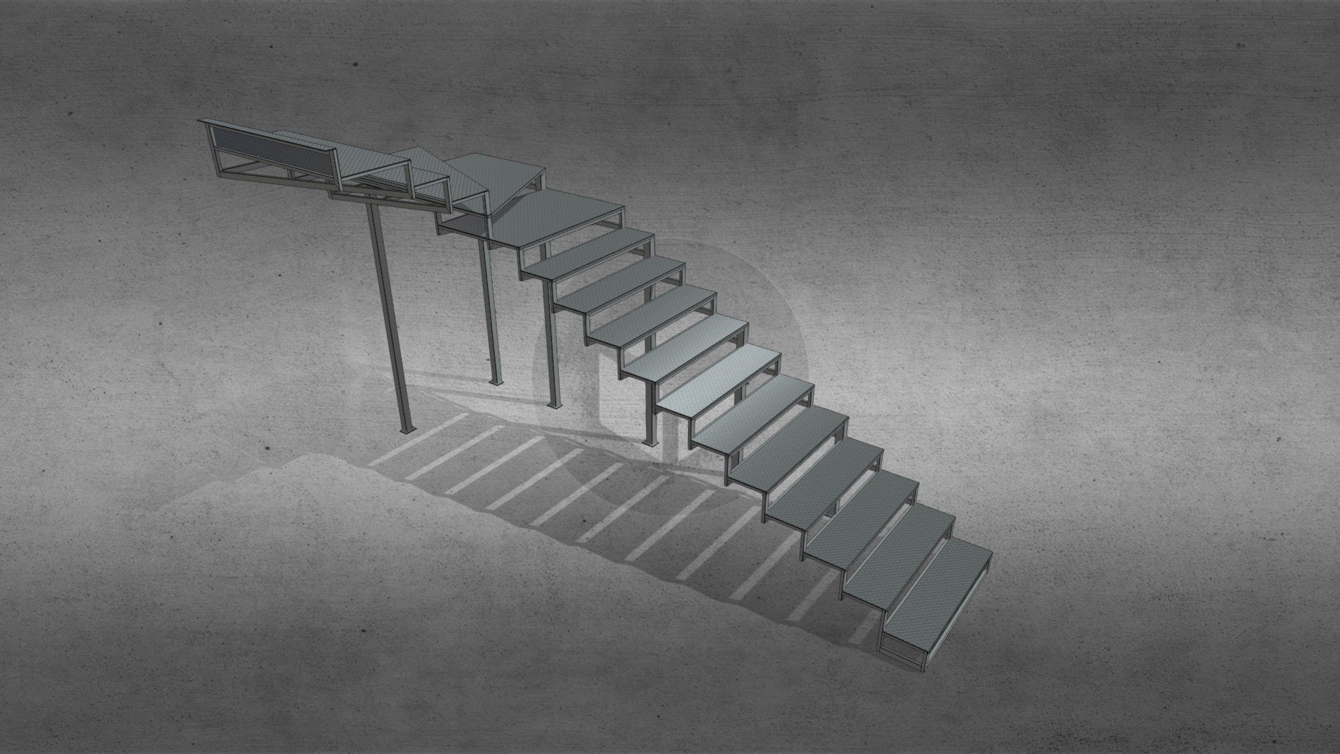 Scara InoxArt - Download Free 3D model by Naidar - InoxArt ...