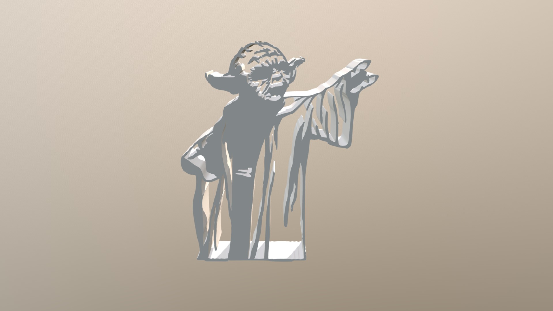 Yoda Bookend - 3D model by travisalynn [fa674d4] - Sketchfab